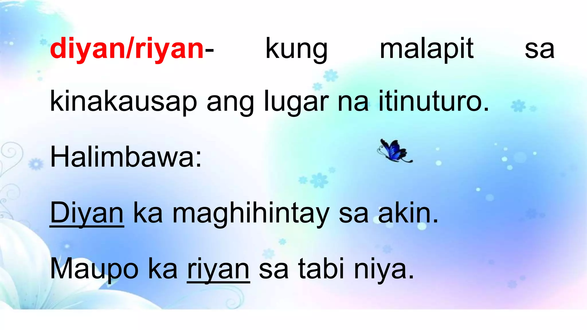 Panghalip pamatlig na panlunan | PPTX