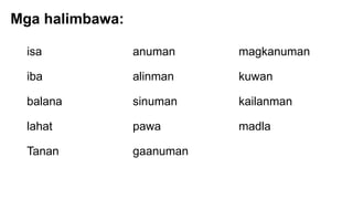 Panghalip Panaklaw | PPTX