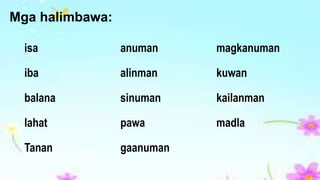 Panghalip Panaklaw | PPT