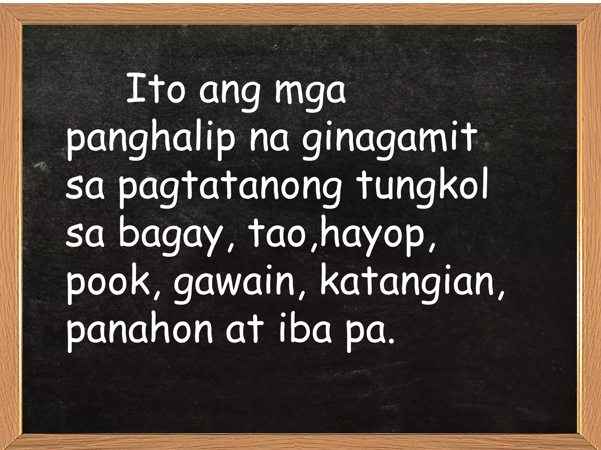 Panghalip pananong | PPT