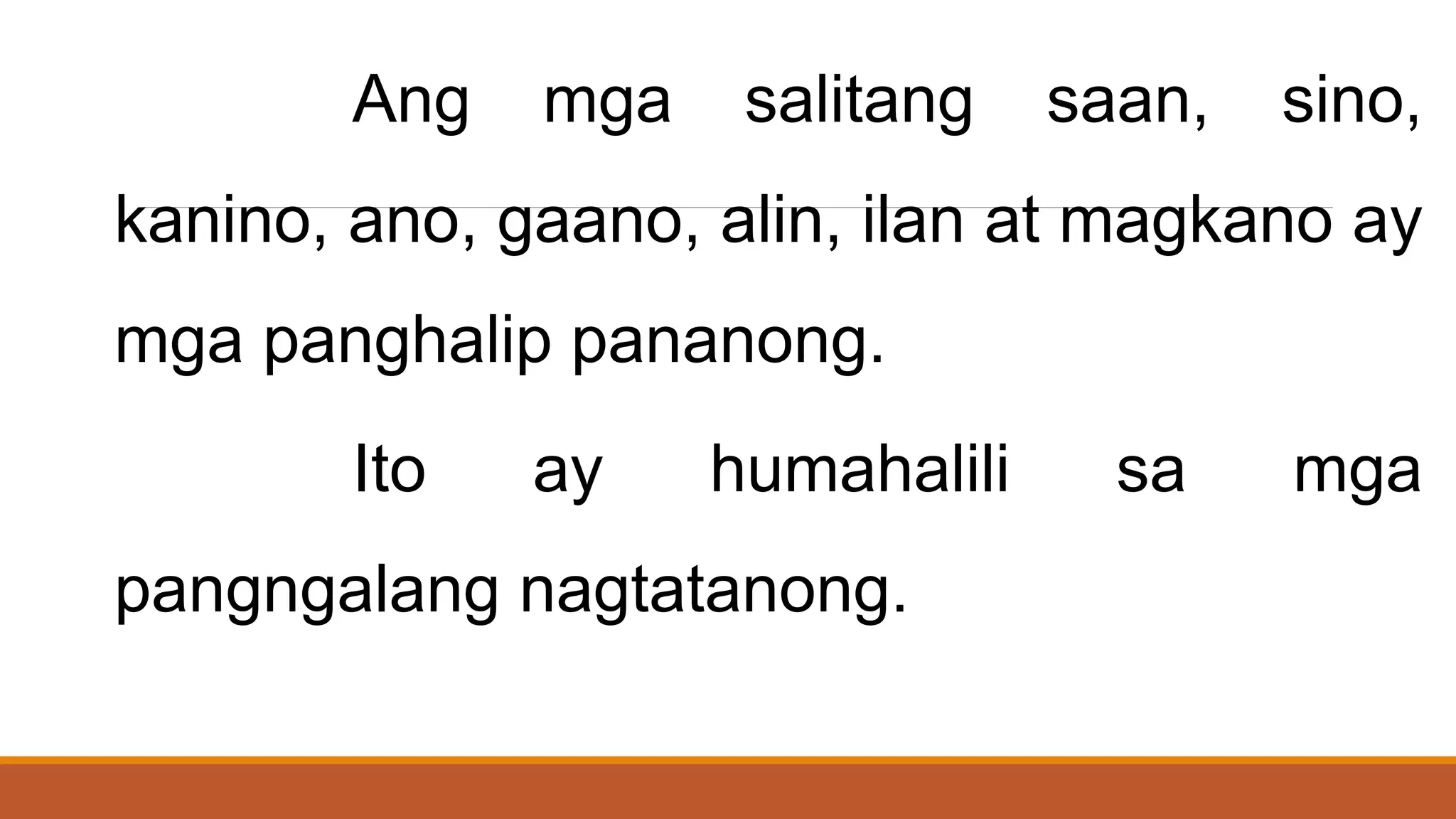 Panghalip pananong | PPTX
