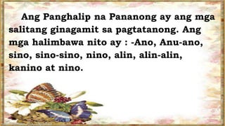PANGHALIP PANANONG AT PANUTO.pptx
