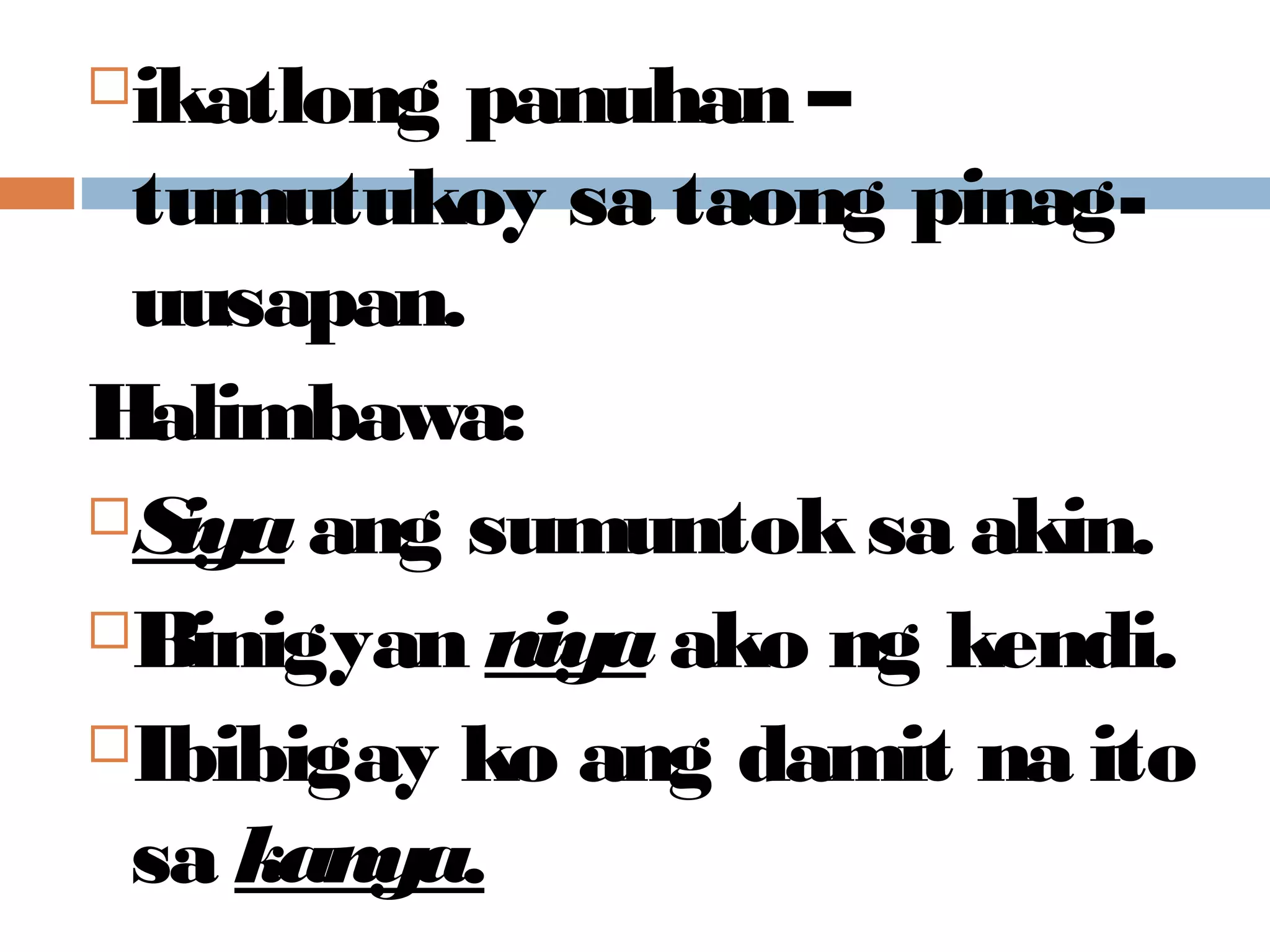 Panghalip panao panuhan | PPT