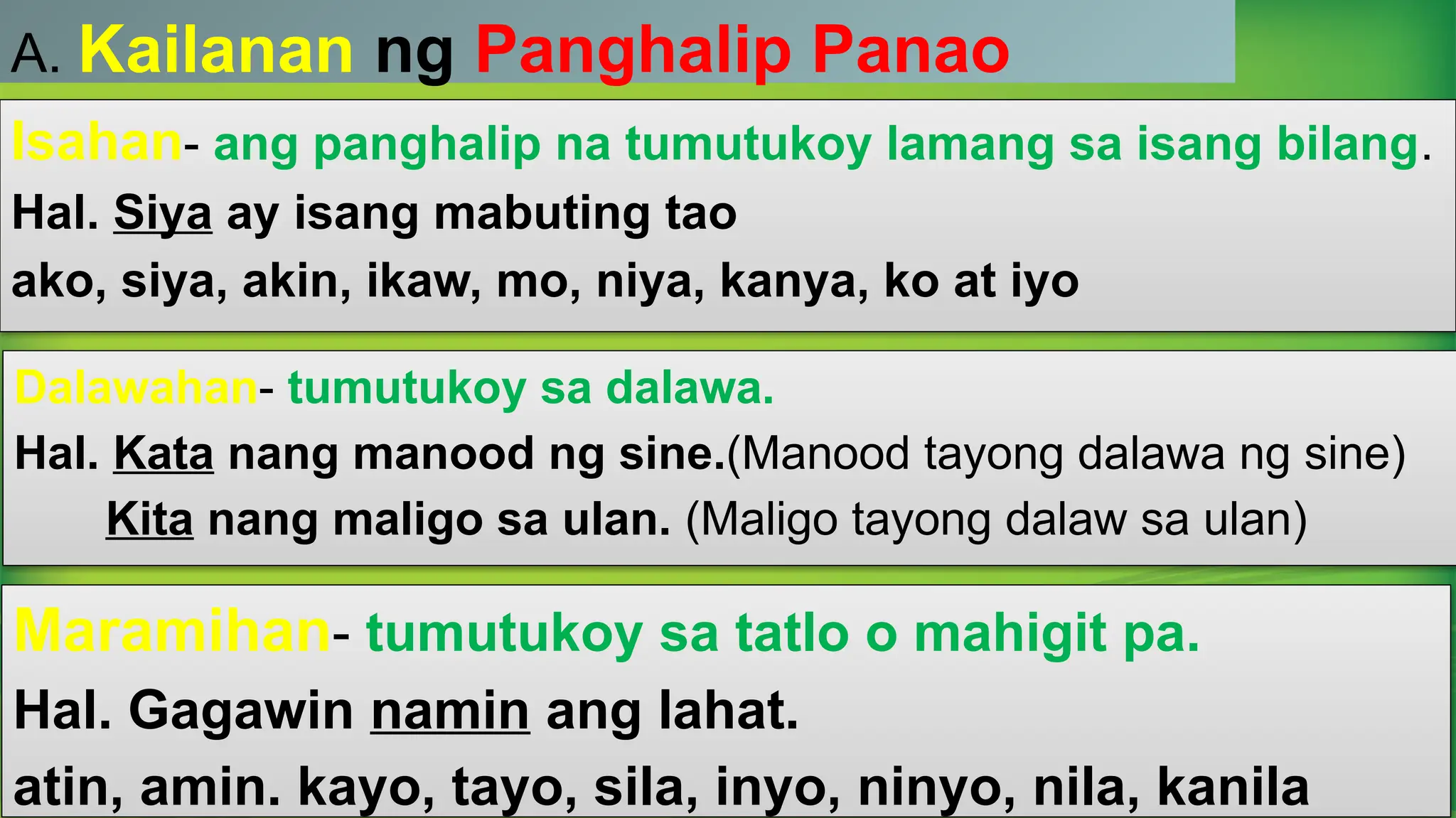 Panghalip Panao 6.pptx kailanan at panauha | PPTX