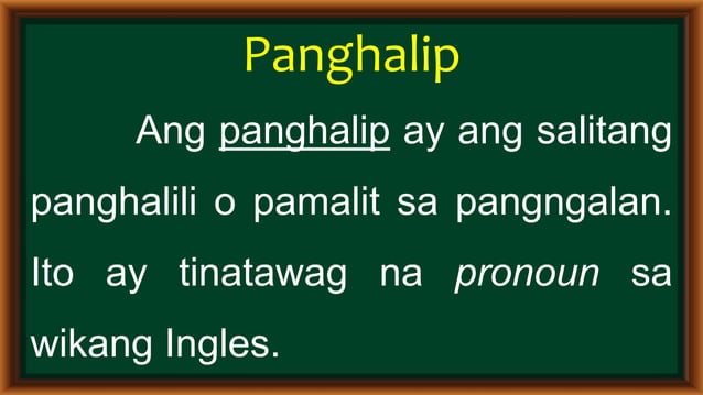 Panghalip Panao | PPTX