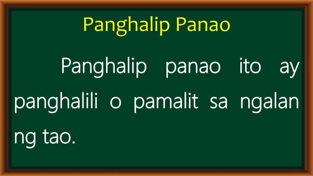 Panghalip panao | PPT