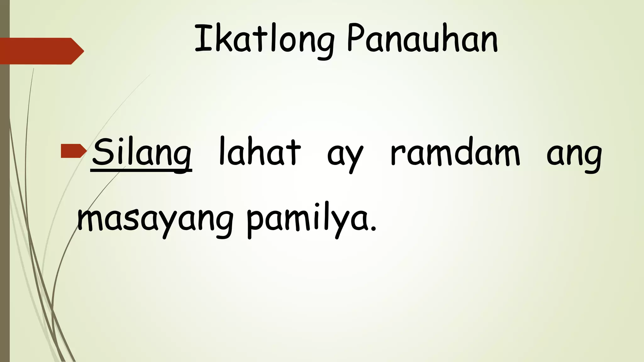 Panghalip panao, kailanang dalawahan sa kaukulang palagyo | PPTX
