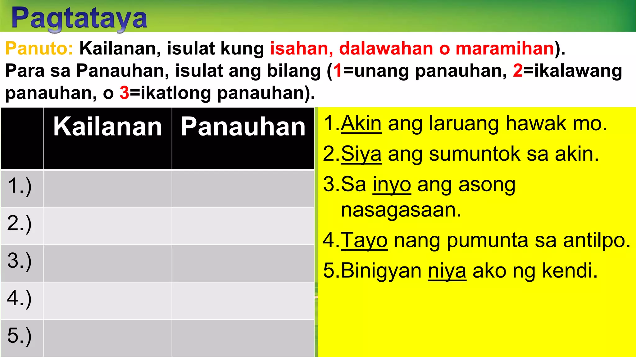 Panghalip panao ppt - kailanan at panauhan.ppt