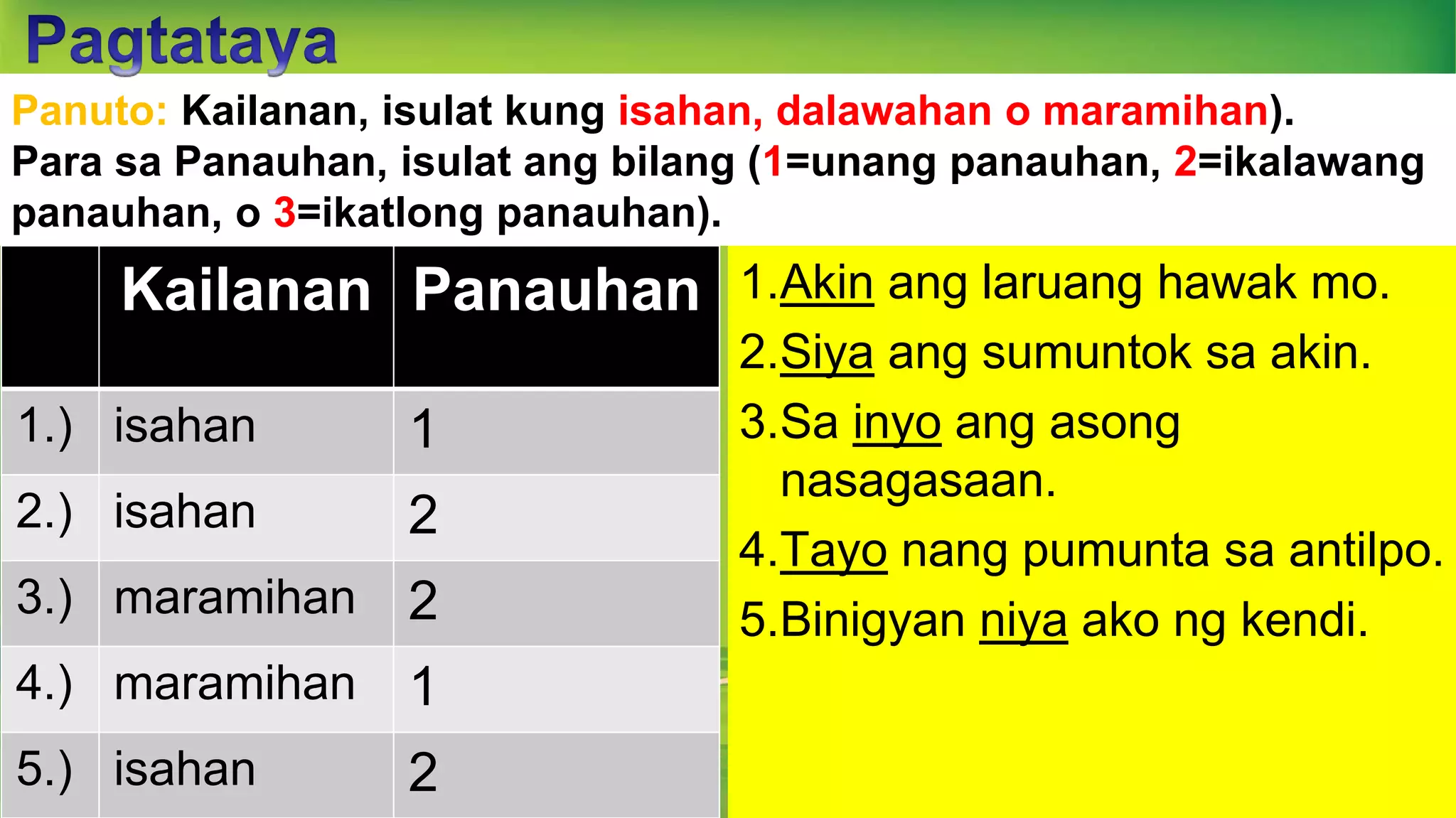 Panghalip panao ppt - kailanan at panauhan.ppt