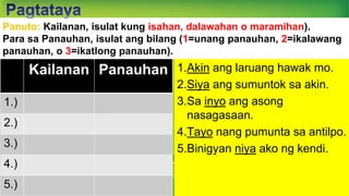 Panghalip panao ppt - kailanan at panauhan.ppt