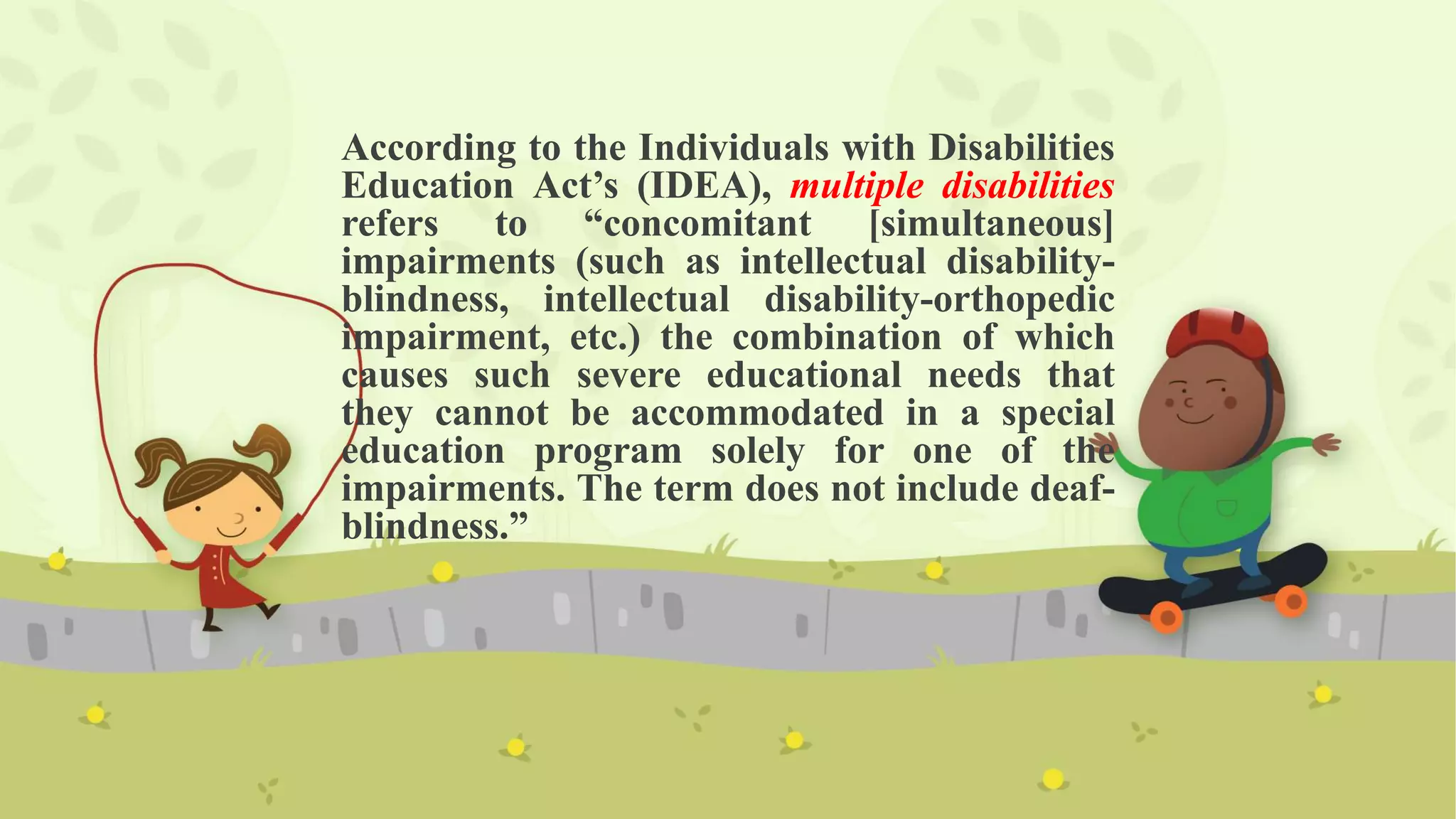 Causes of Multiple Disabilities | PPTX