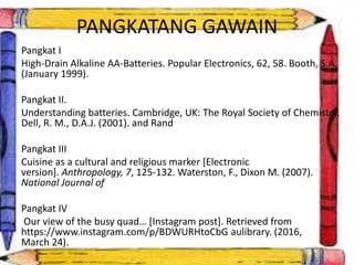 Pangkalahatang format sa pagtukoy ng sanggunian | PPTX
