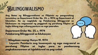 Ang Pagkilala sa Bilingguwalismo at Multilinggwalismo | PDF