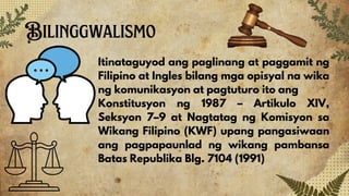 Ang Pagkilala sa Bilingguwalismo at Multilinggwalismo | PDF
