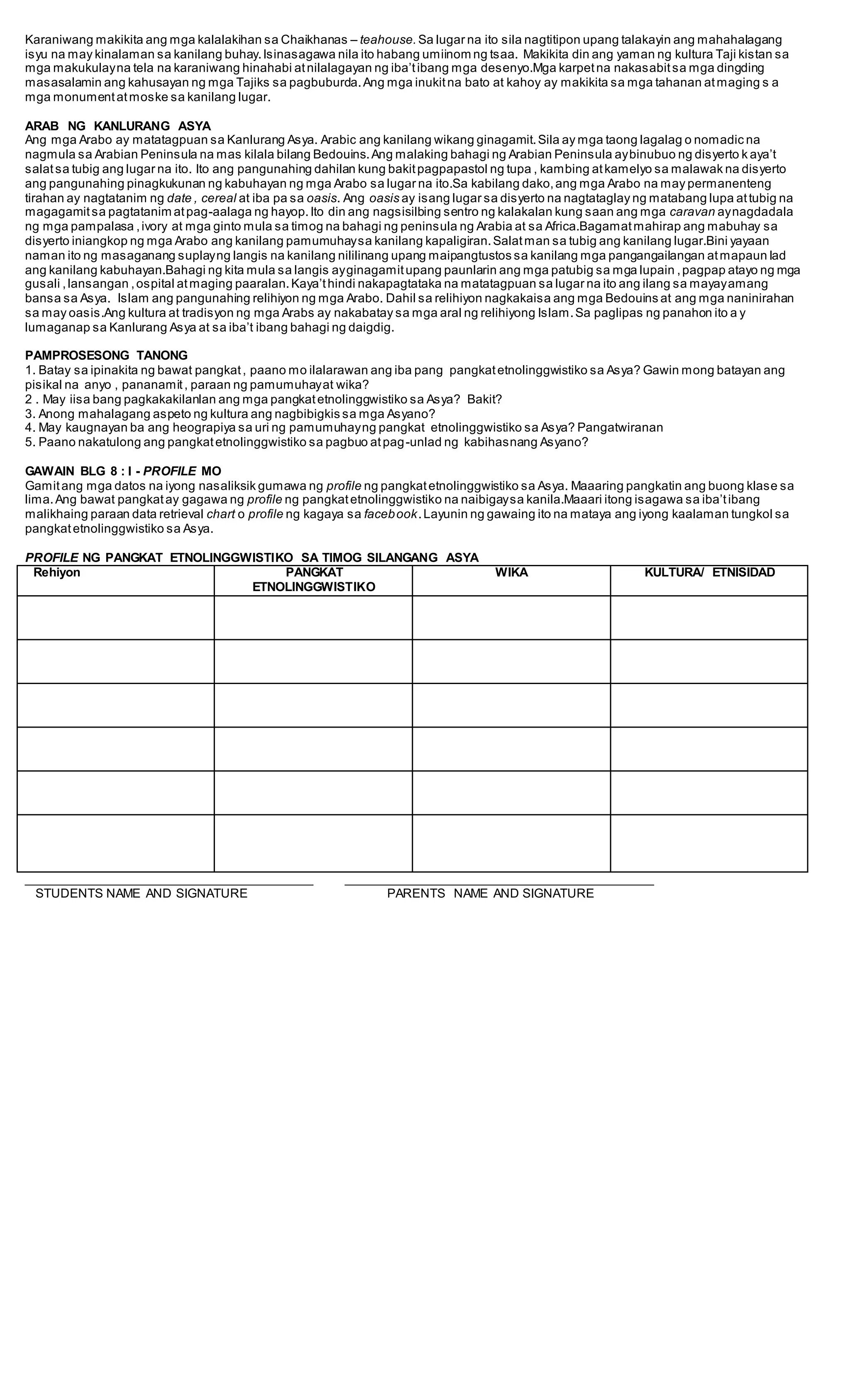 Pangkat etnolinggwistiko modules | DOCX