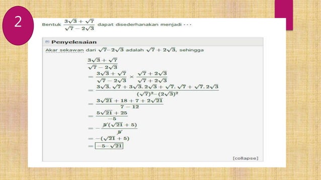 Pangkat Rasional dan Bentuk Akar | PPTX