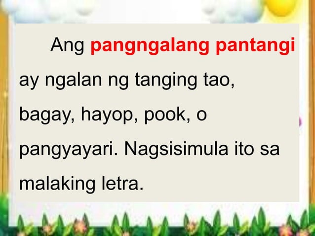 Pangngalang pantangi at pambalana | PPTX