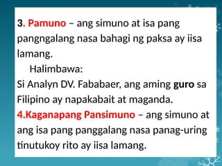PANGNGALAN PPT.pptx at ang mga kahulugan nito sa filipino | PPTX