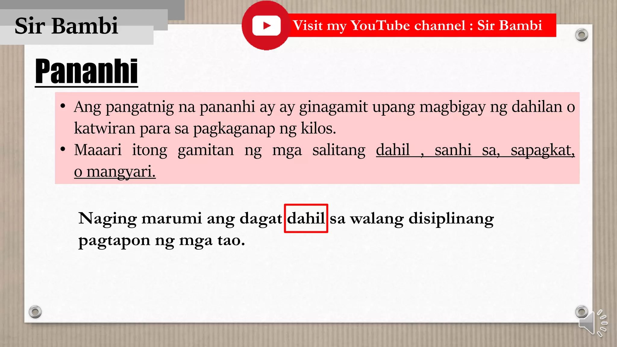 Pangngatnig || Panlinaw ||Panubali II Paninsay || Pamukod || Pananhi ...