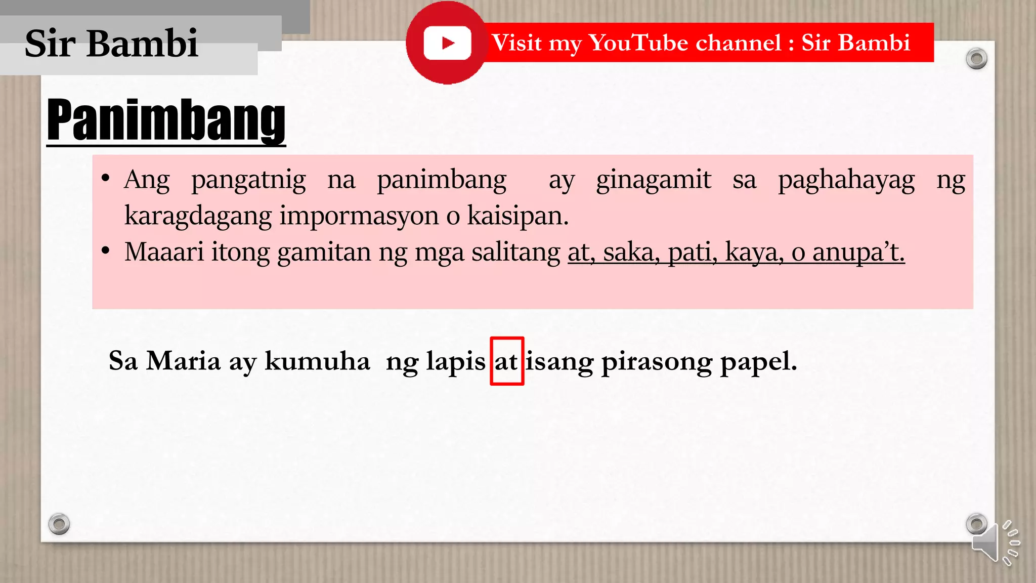 Pangngatnig || Panlinaw ||Panubali II Paninsay || Pamukod || Pananhi ...
