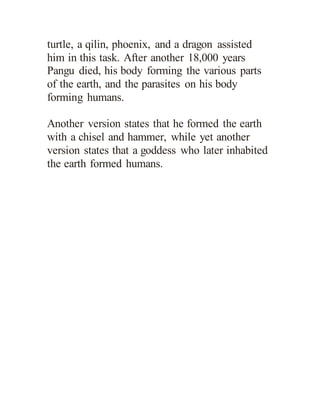 Pangu and the chinese creation story . | DOCX