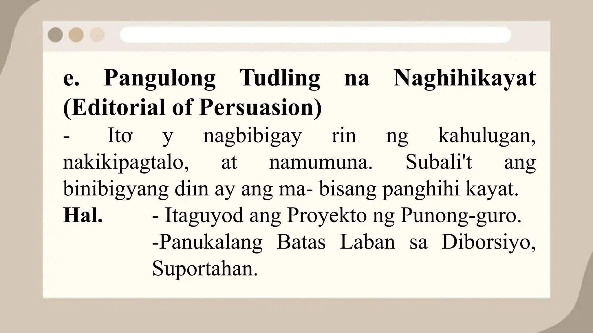 YUNIT V - PAGSULAT NG PANGULONG-TUDLING O EDITORYAL | PPTX
