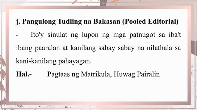 YUNIT V - PAGSULAT NG PANGULONG-TUDLING O EDITORYAL | PPTX