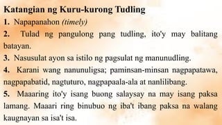 YUNIT V - PAGSULAT NG PANGULONG-TUDLING O EDITORYAL | PPTX