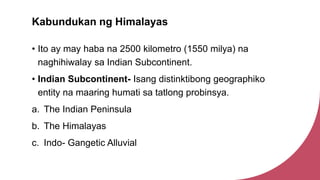 Pangunahing kabundukan at talampas sa asya | PPTX