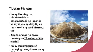 Pangunahing kabundukan at talampas sa asya | PPTX