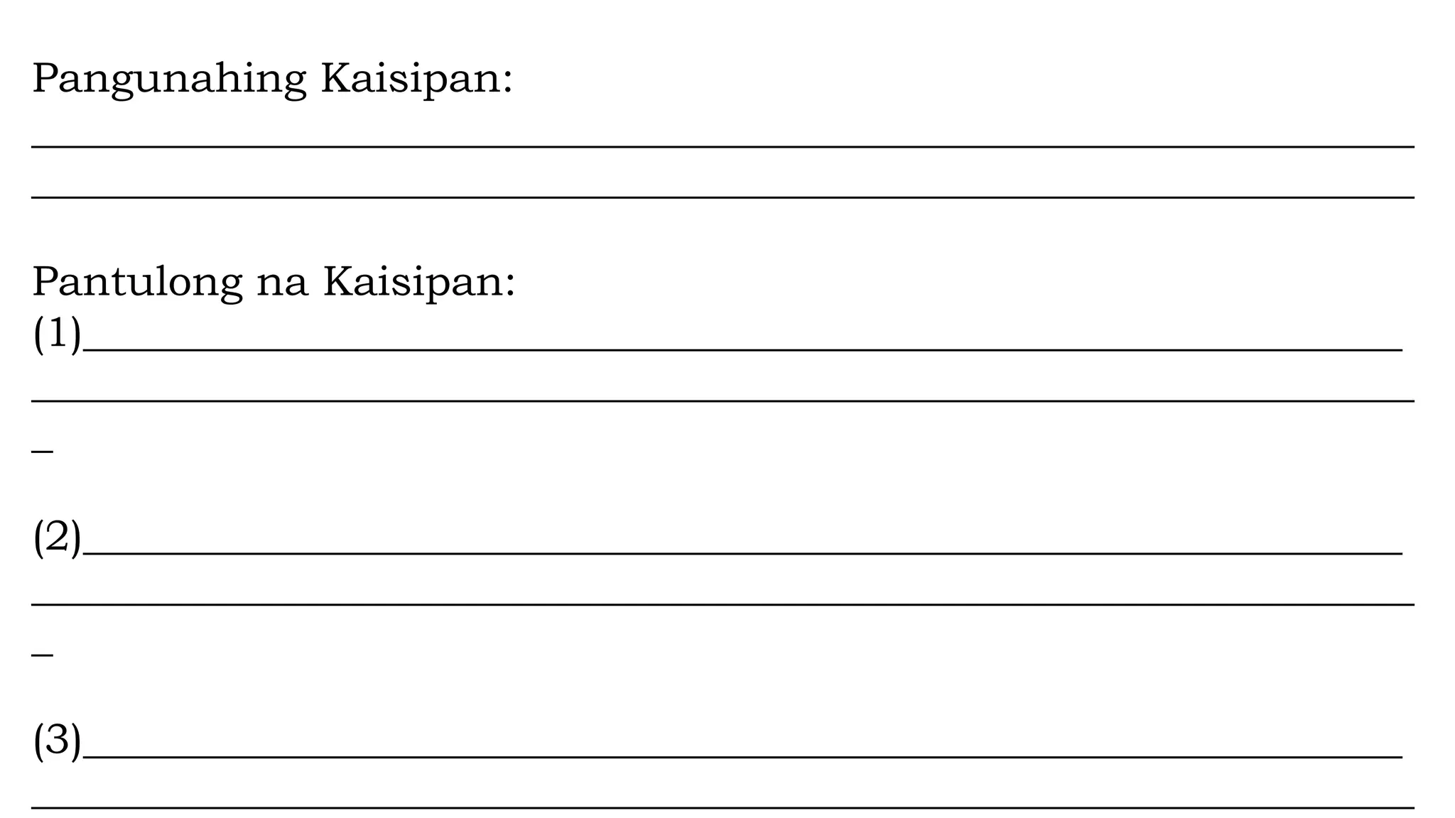 Pangunahing Kaisipan at Pantulong na Kaisipan.pptx