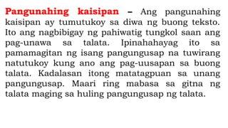 Pangunahing Kaisipan at Pantulong na Kaisipan.pptx