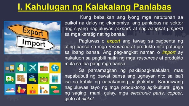Pangunahing Konsepto ng Kalakalang Panlabas | PPTX