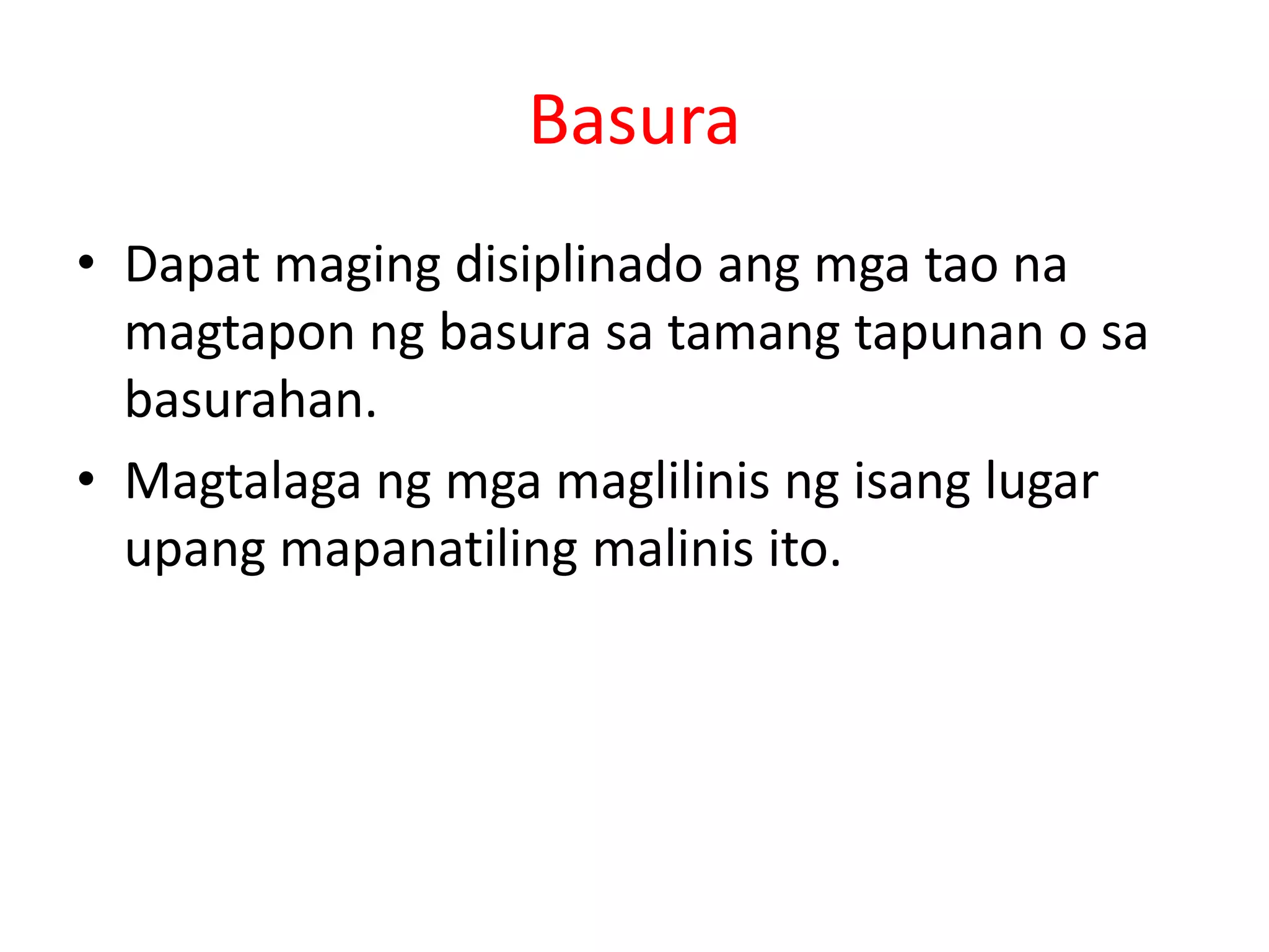 Pangunahing problema sa aking barangay | PPTX