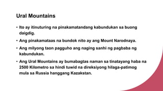 Pangunahing Kabundukan sa Asya | PPTX