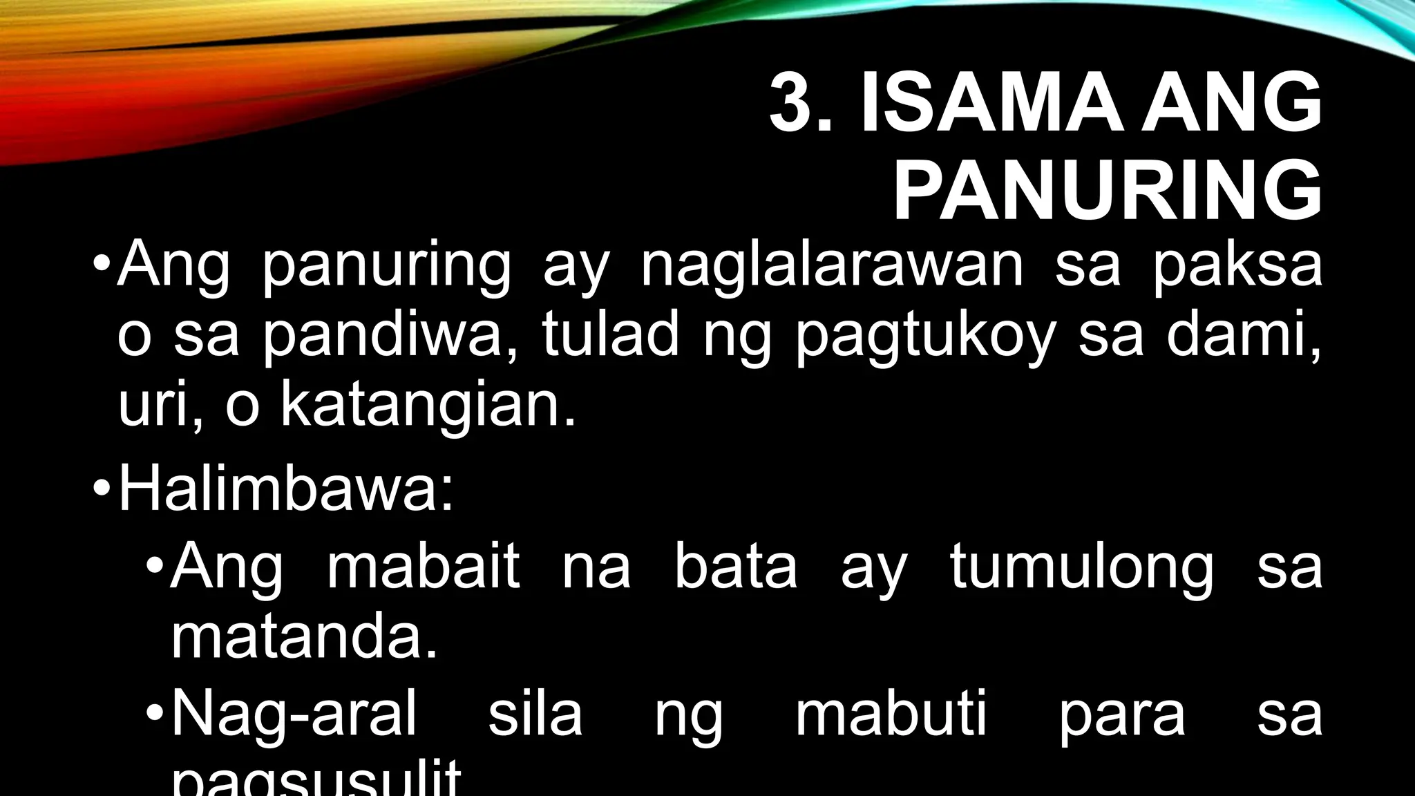 Pangungusap: mga halimbawa, bahagi, Kayarian, ayos, at iba pa. | PPTX