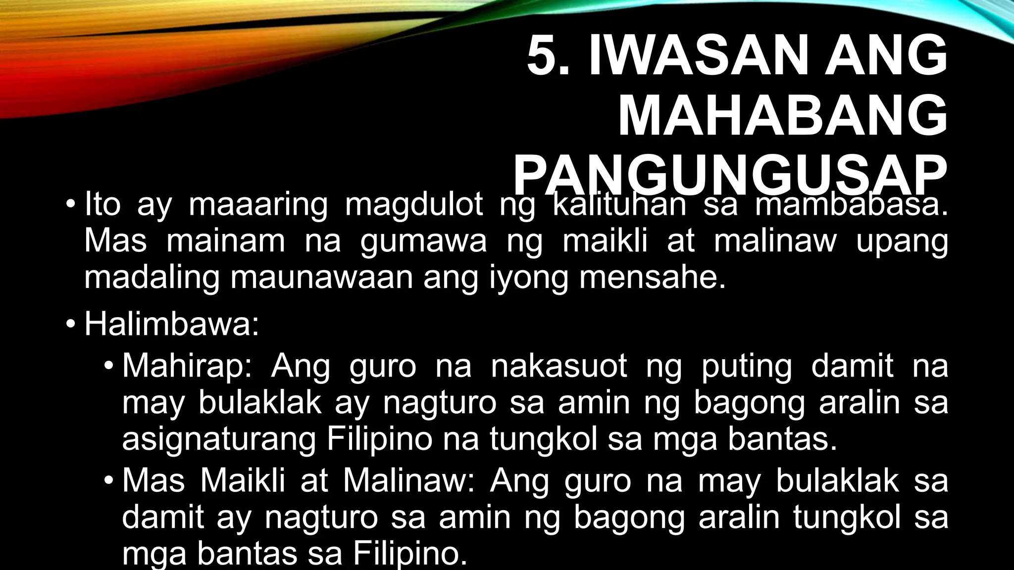 Pangungusap: mga halimbawa, bahagi, Kayarian, ayos, at iba pa. | PPTX