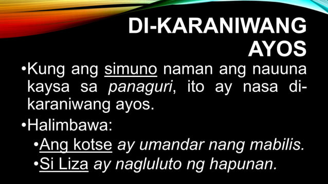 Pangungusap: mga halimbawa, bahagi, Kayarian, ayos, at iba pa. | PPTX