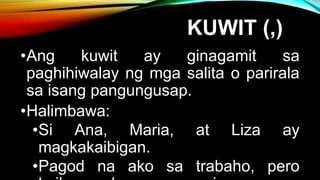 Pangungusap: mga halimbawa, bahagi, Kayarian, ayos, at iba pa. | PPTX