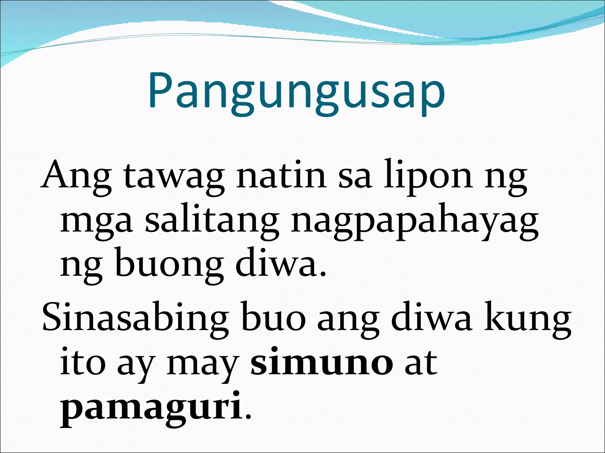 Pangungusap at parirala | PPT