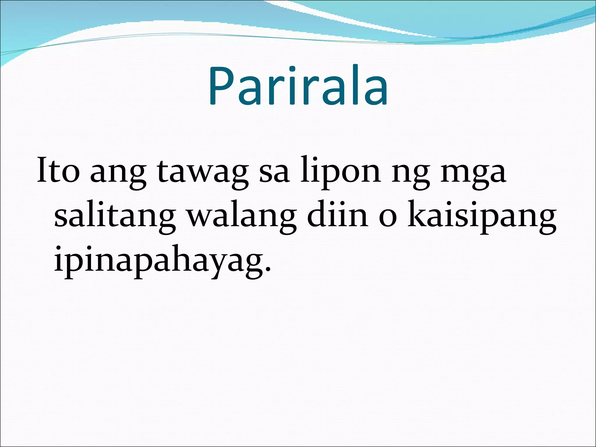 Pangungusap at parirala | PPT