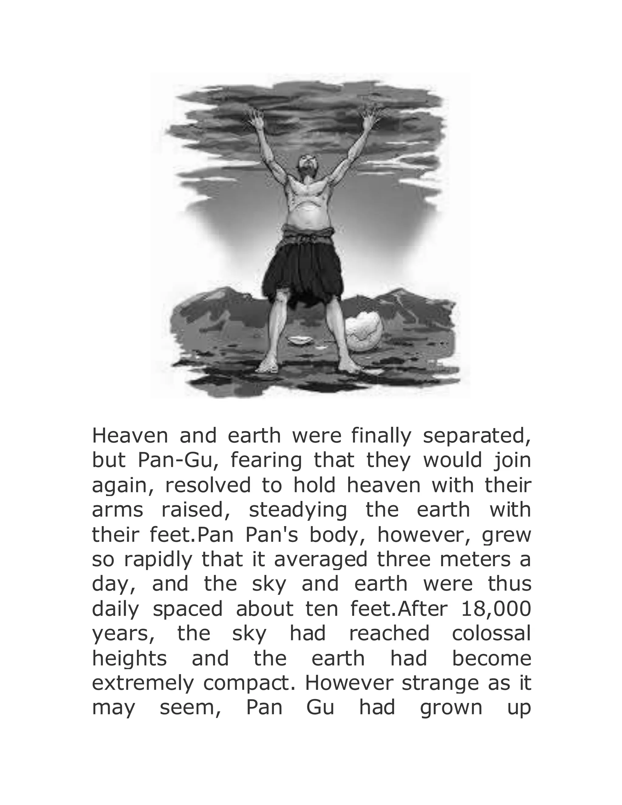 Pan gu, the creator of the universe chinese myth of creation . | DOCX