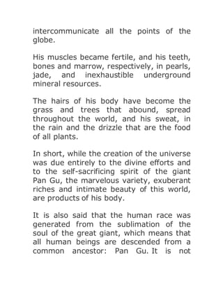 Pan gu, the creator of the universe chinese myth of creation . | DOCX