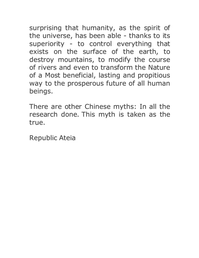 Pan gu, the creator of the universe chinese myth of creation . | DOCX ...