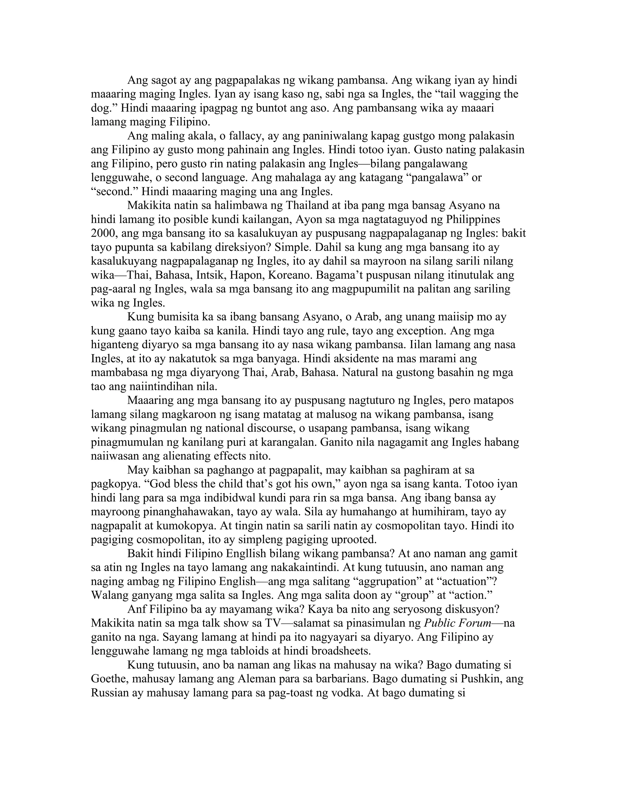 pangyarihan ng Wika, Ang Wika ng Kapangyarihan_de quiros.pdf