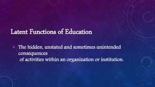 MAnifest and Latent Function presentation | PPTX