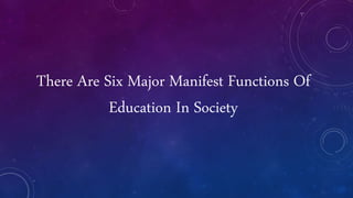 MAnifest and Latent Function presentation | PPTX