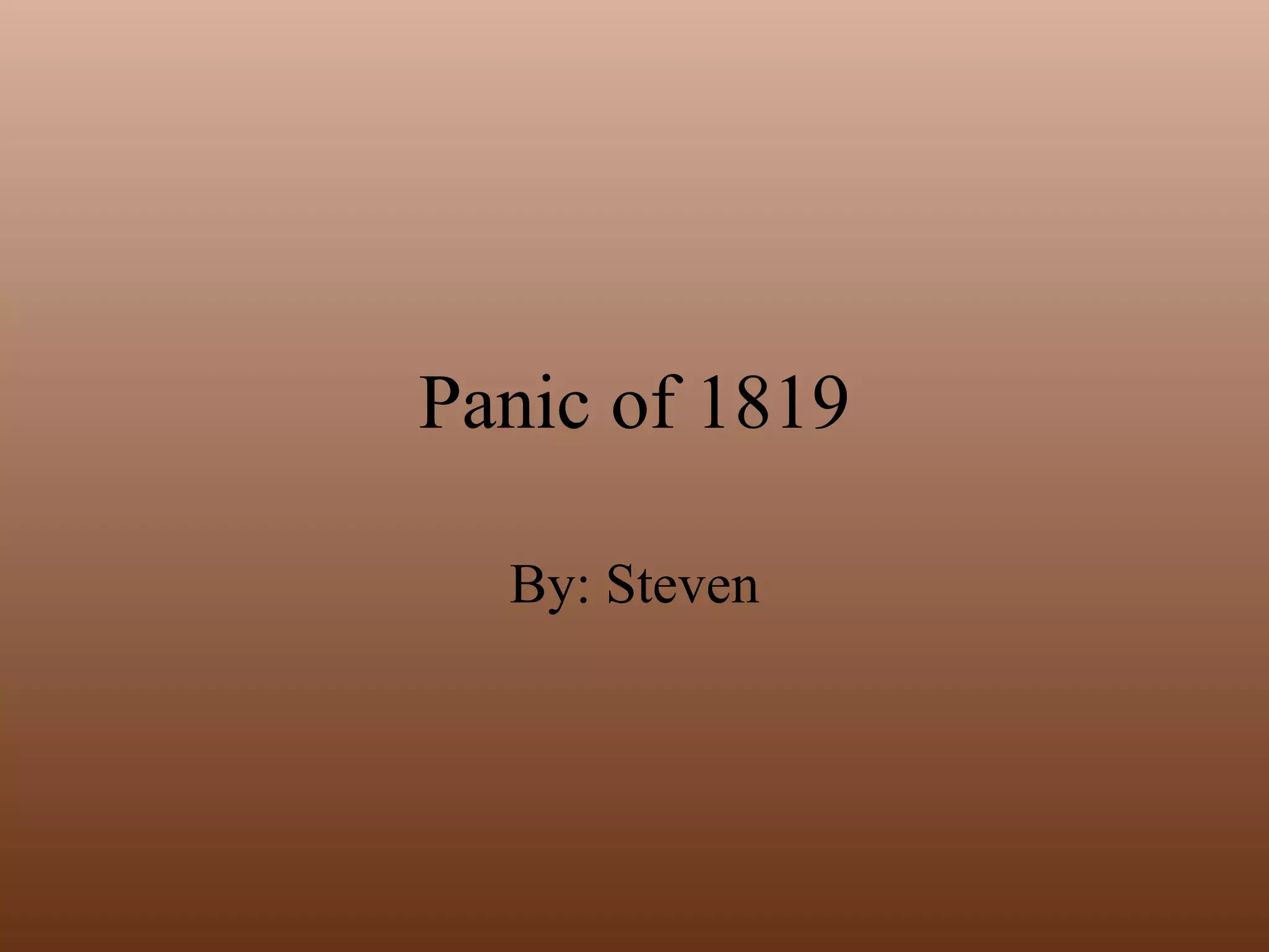 Panic 1819 | PPT
