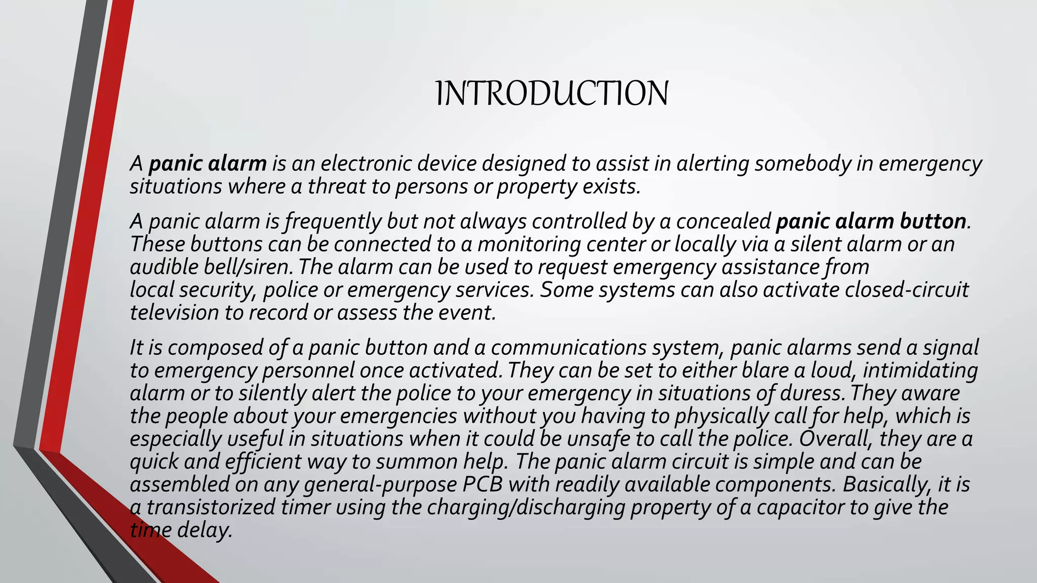 Panic alarm circuit final PPT.pptx