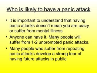 Panic attack and anxiety disorder | PPT